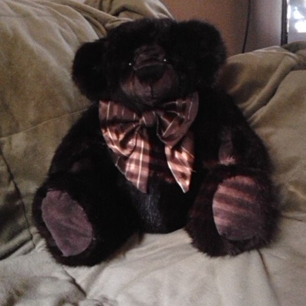 6 Necktie Patchwork Memory Bear - Etsy