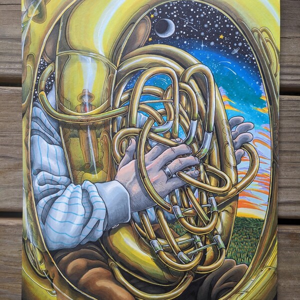 The Devil's Golden Fiddle print - Etsy