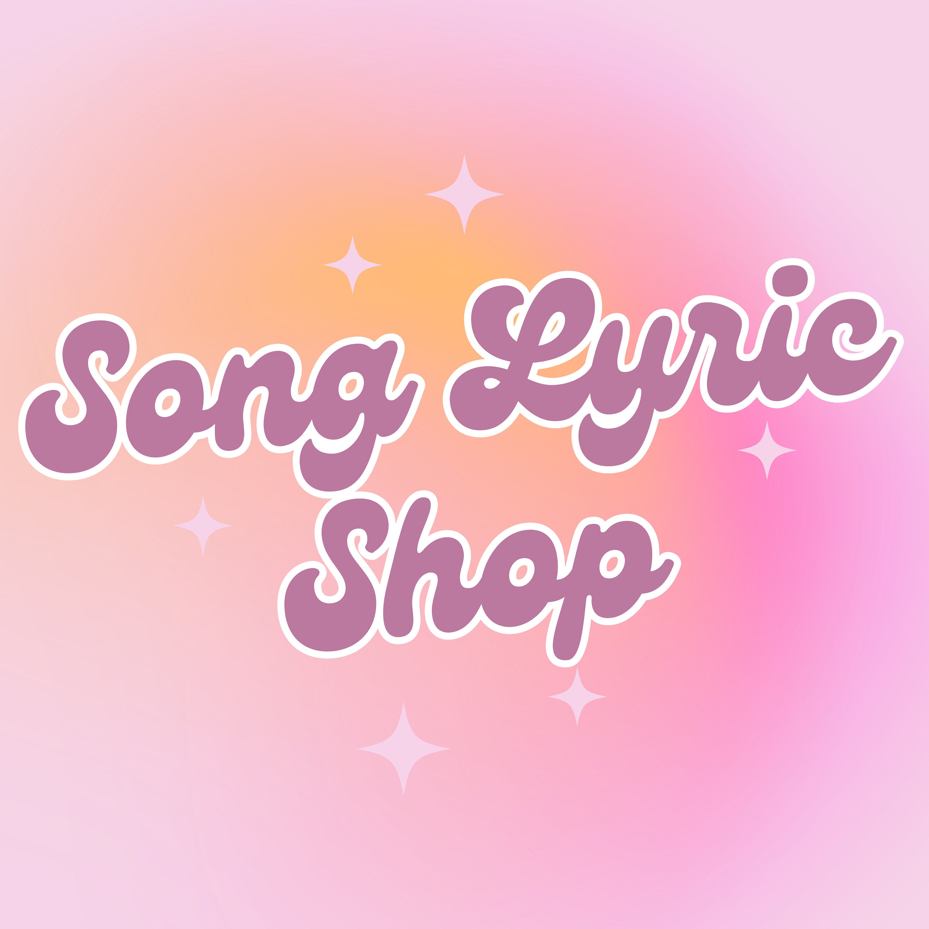 SongLyricShop - Etsy