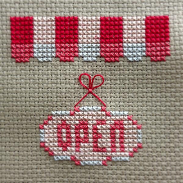 William the Worm Labyrinth Cross Stitch Ello Worm Modern Cross Stitch ...