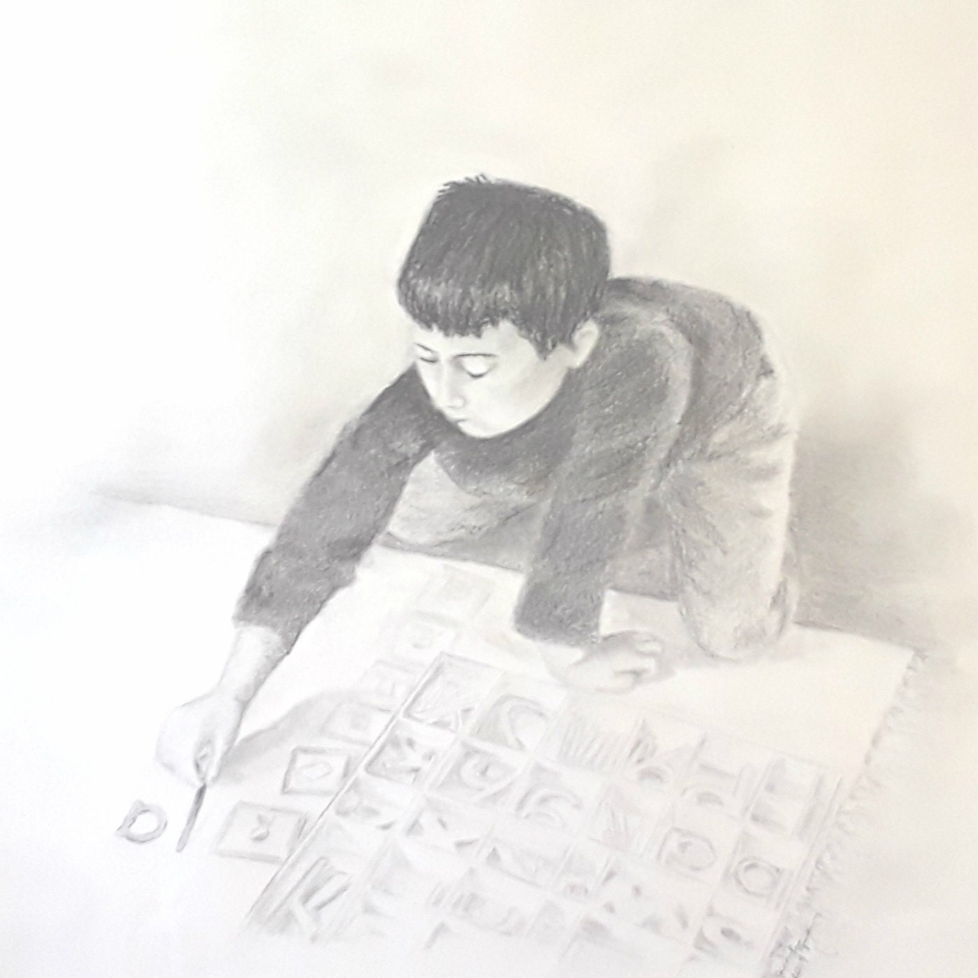 Drawings of Montessori children in the by Montessorimulberries