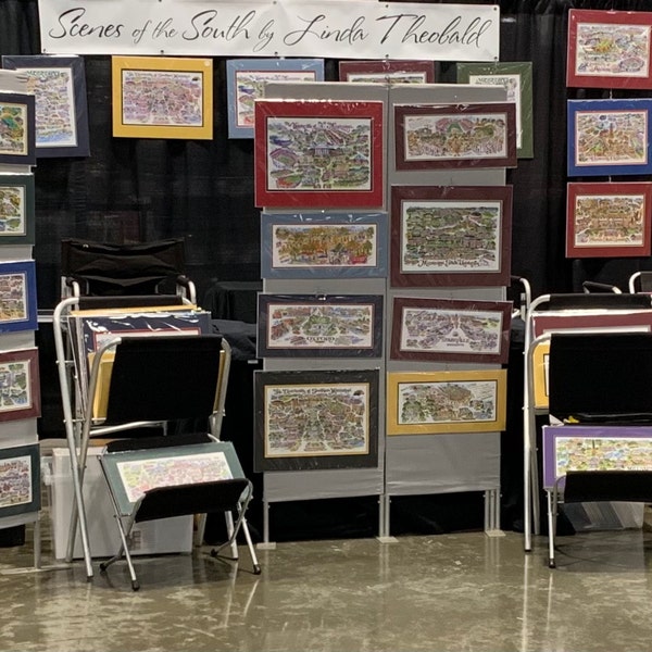 University of North Alabama lions Pen and Ink Signed and Numbered ...