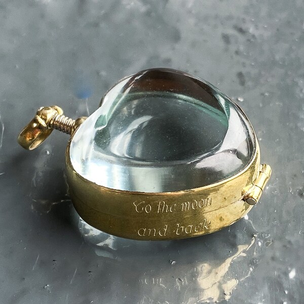 Small Antique Style Glass Photo Locket in Gold Choose the Shape of Your ...