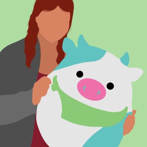 Squishmallow Conner the Cow Embroidery Design - Etsy