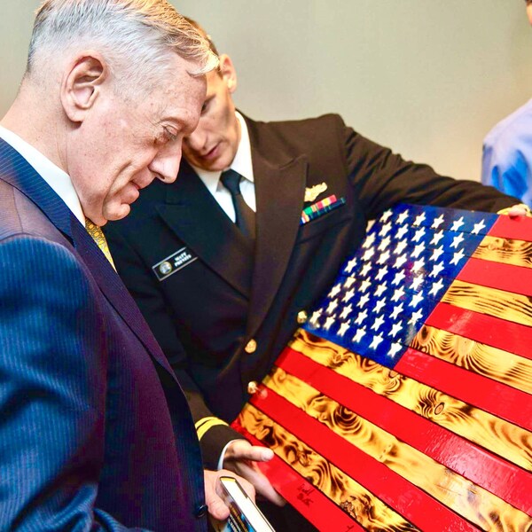 Epoxy Military Memorial American Flag Coin Holder Patch Series Made to ...