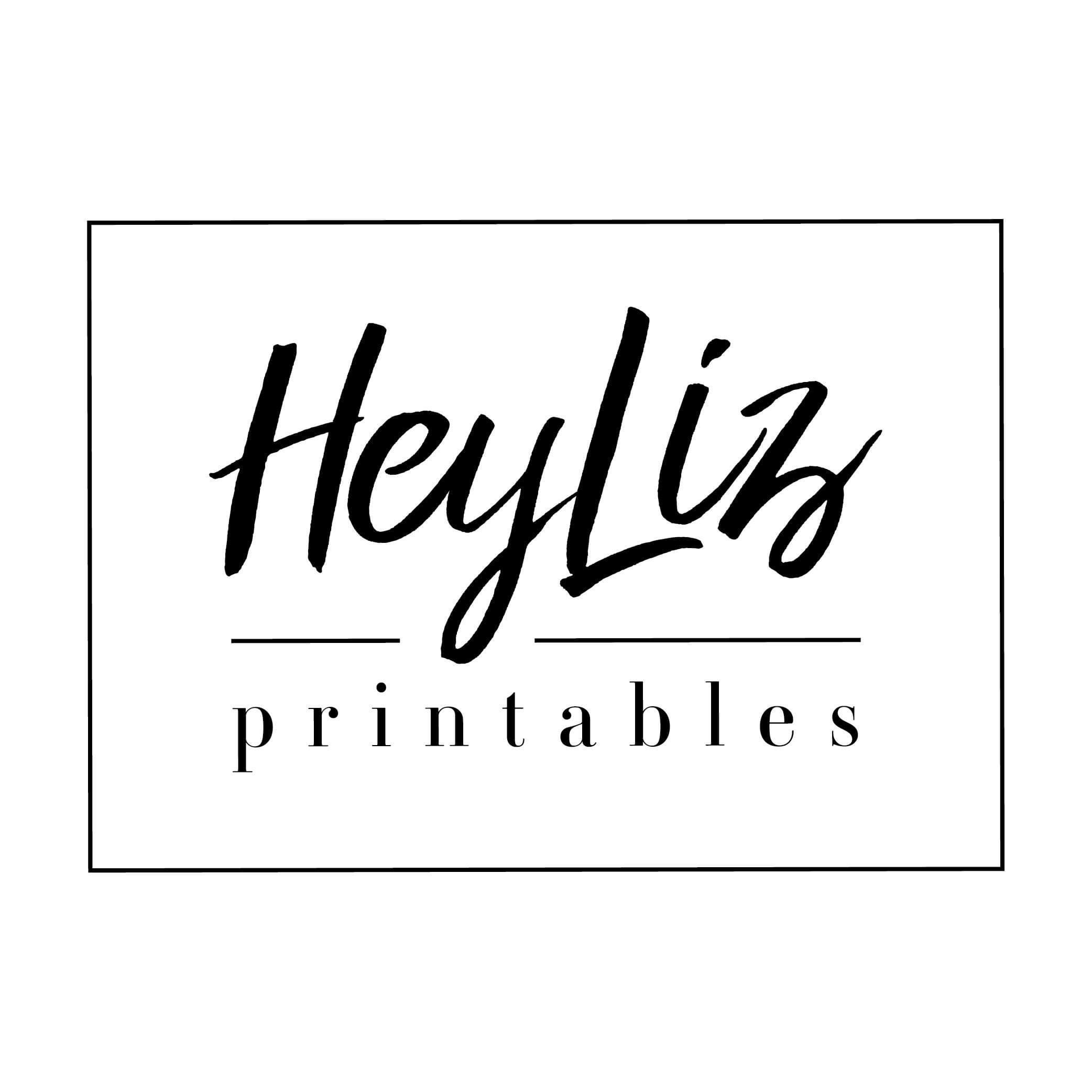HeyLizPrintables on Etsy