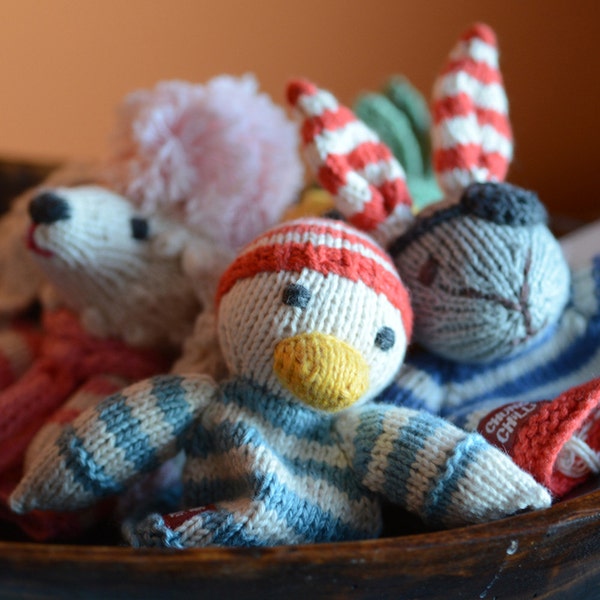 Hand Knitted Hand Puppet in Organic Cotton - Etsy