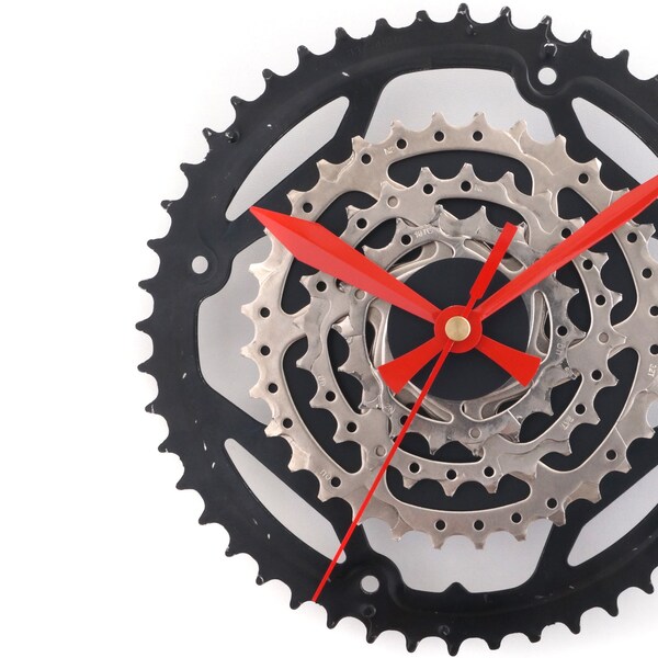 Bike Clock, Cycling Wall Art, Bicycle Clock, Cyclist Present, Recycled ...