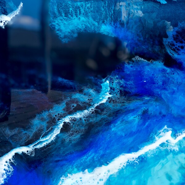 SOLD Ke'e Beach Na'pali Kauai Resin Art, Resin, Large Wall Art, Wall ...