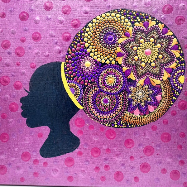 High Frequency Colors Flower Mandala Painting - Etsy