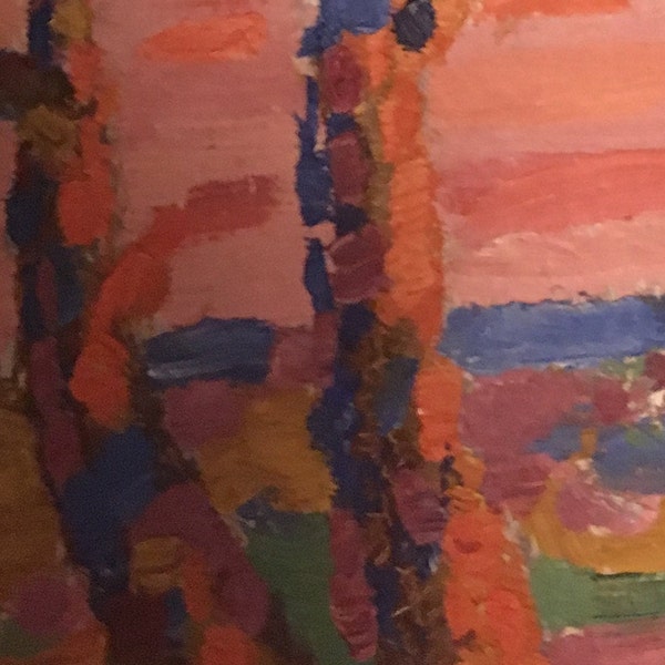 Birger Sandzen Student Original Painting From the 1930's Oil on Board ...