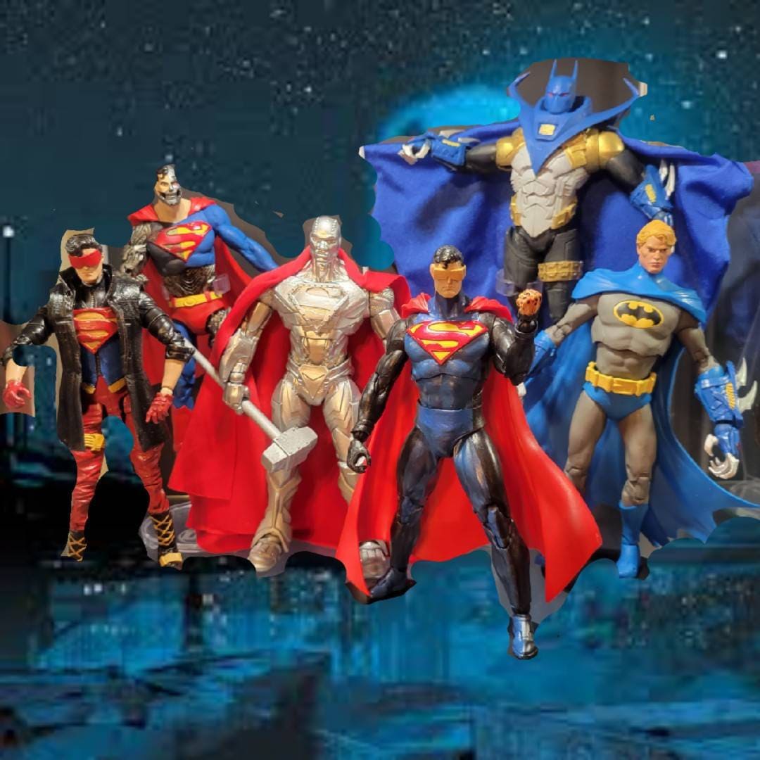 Water Slide Decals Action Figures Custom Superman Batman Green Lantern ...