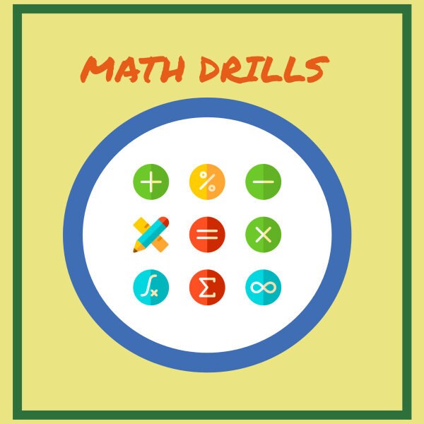 MathDrills - Etsy