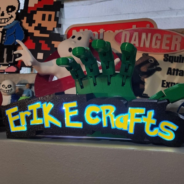 8-bit Mario Raccoon Wall Art 3D Print 200mm Game Room Man Cave Tall ...