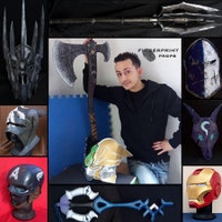 DIY Faceshell Eva Foam Helmet Pattern Blueprint Template Pdf Vector ...