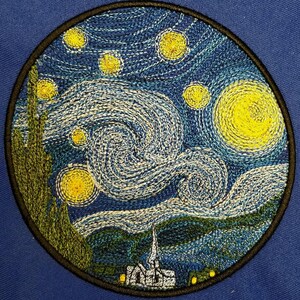 Skull Sun and Moon Grave Cemetery Tombstone Embroidered Patch Canvas ...