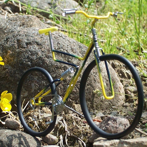 Vélo Hollandais Miniature / Dutch bike in aluminium wire - Etsy France
