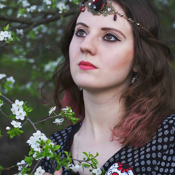 Golden Blind Mask Gothic Mask With Flowers Fantasy Mask Halloween Mask ...