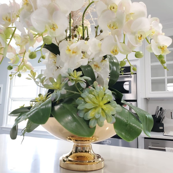 Spring Centerpiece, Orchids and Flowers Centerpieces, Large Floral ...