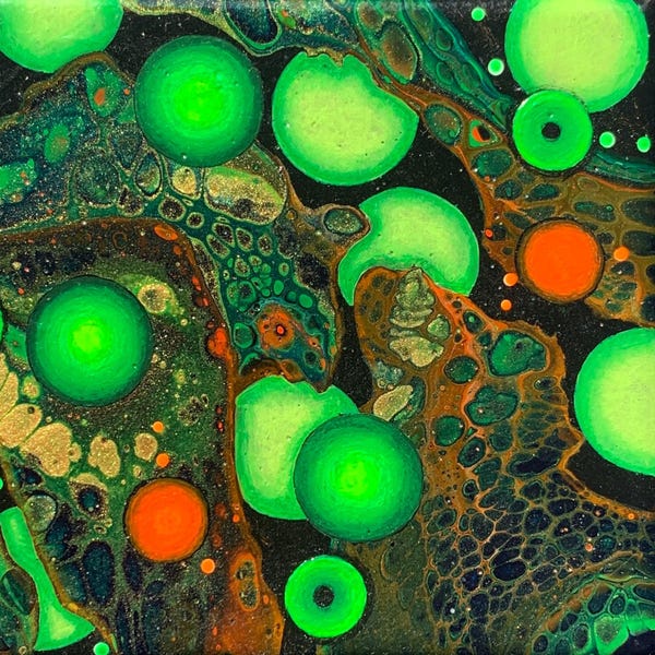 Yellow Shards, Hand Painted Original Art No.182 on Wood Panel, 10x10 - Etsy