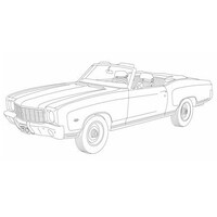 1966 Mustang Coupe blueprint Drawing Unframed Color Poster Print - Etsy ...