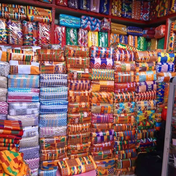Ghana Handwoven Kente Fabric/kente Cloth Called Fatia Fata Nkrumah - Etsy