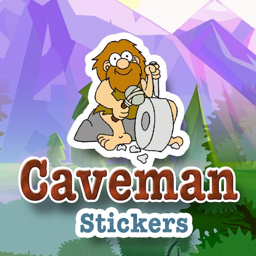 CavemanStickers - Etsy