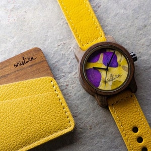 Wooden Watch, Christmas Gift, Real Flowers, Handmade, Womens Wrist ...