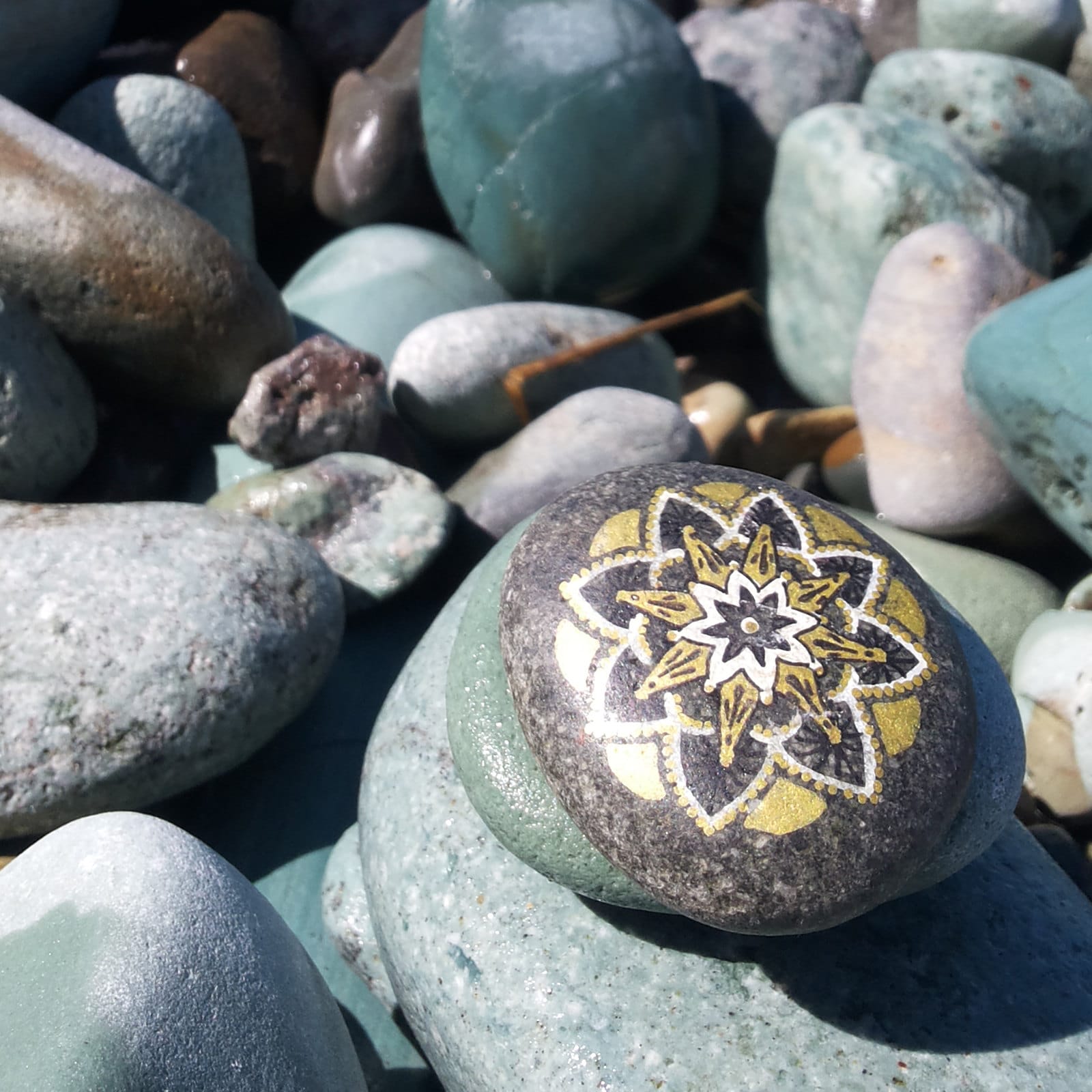 Travel Stone // compass stone // gift for travelers // | Etsy