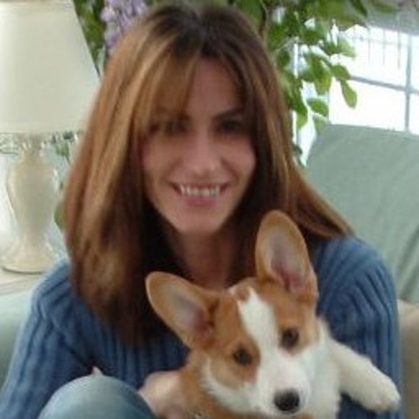 Evie Anderson Welsh Corgi Art SIGNED PRINT pumpkin Party signed, Matted ...