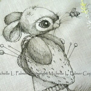 PATTERN for RUG HOOKING Hand Drawn 100% Prim Primitive Linen Michelle ...