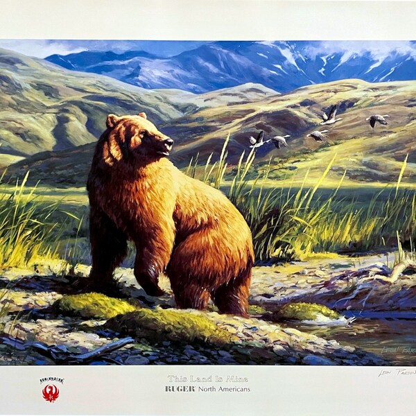 On the Move by Leon Parson Family of Antelope in Mountains Wall Art ...