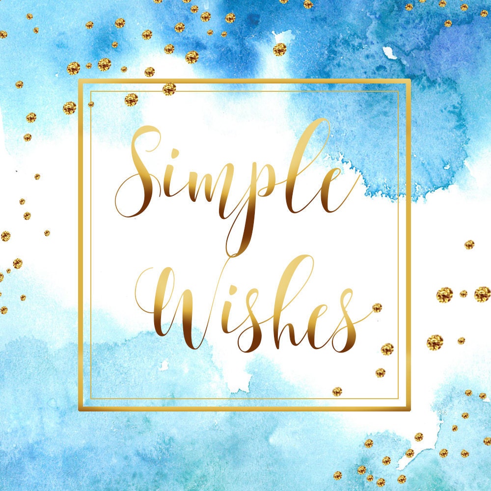 Hand painted Watercolor Cliparts Logos & by SimpleWishesArt