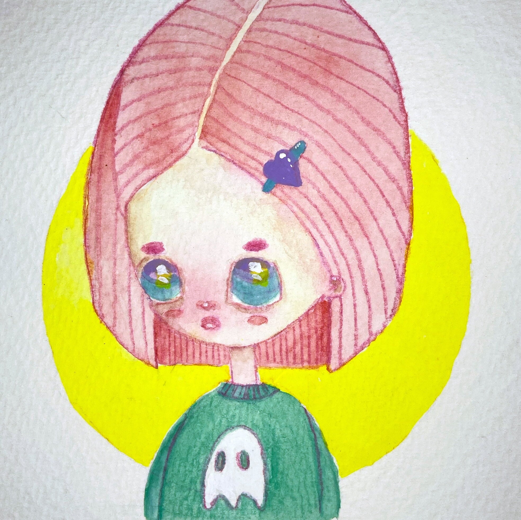Watercolor Sea Thing Blue 4 x 6 Art Print Watercolor Speechless Girl ...