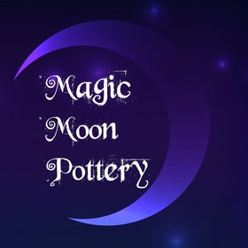 Hand built colorful dishes custom ornaments by MagicMoonPottery