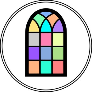 Large Half Arched Heirloom Farmhouse Frame, Faux Window, Stained ...