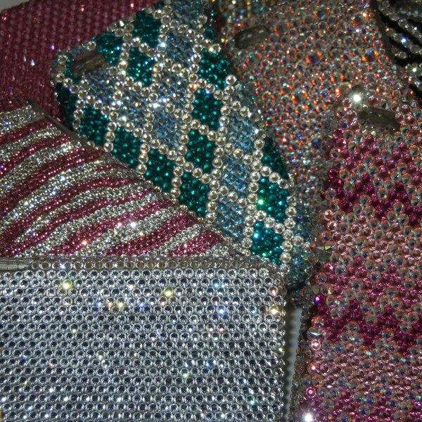 Clear Inset Stones Crystal Sparkle Auto Bling Rhinestone Chrome License ...