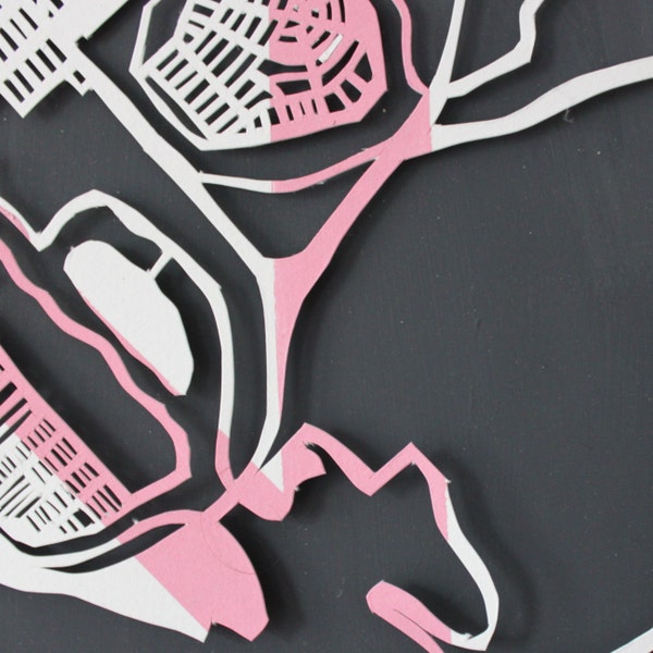 Paris Map Paper Cut Paper Cut Map Paris Wall Art Paris Map Map of Paris ...