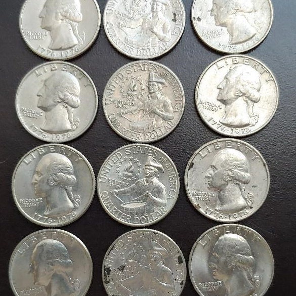 1776-1976 Bi-Centennial Quarters Graded AU-45 Collectibles Art ...