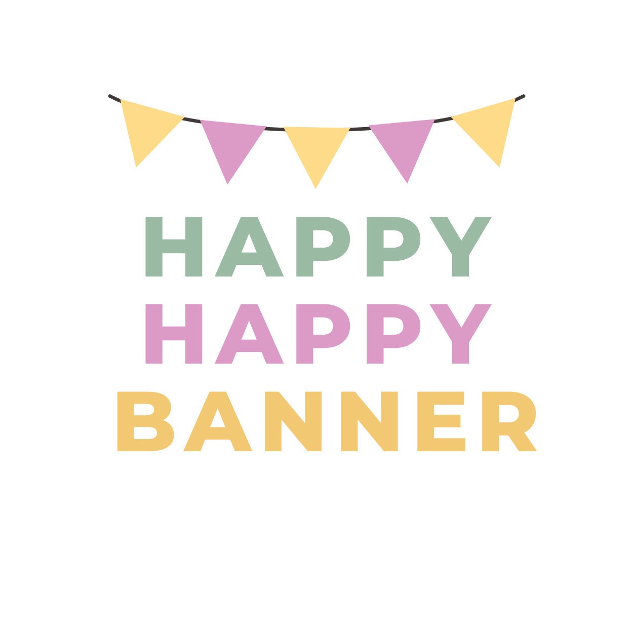 happyhappybanner - Etsy