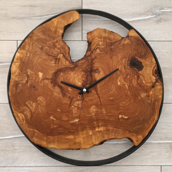 18, Wood Clock, Tree Slice Clock, Natural Wood Clock, Wooden Wall Clock ...