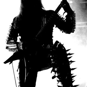 BULLDOZER Brutal Giant Spikes Genuine Leather Gauntlet Thrash Metal ...