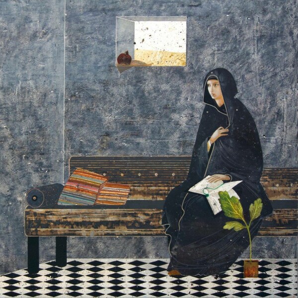 Christ and Women, Original Print on Natural Canvas and Stretcher of ...