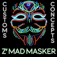 CREEPY CAT Light up Cat Mask,sculpted,custom,resin,el Wire,painted,rave ...