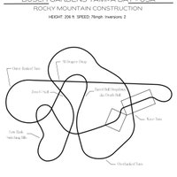 The Beast Layout Kings Island USA Modern Wall Art Roller Coaster ...