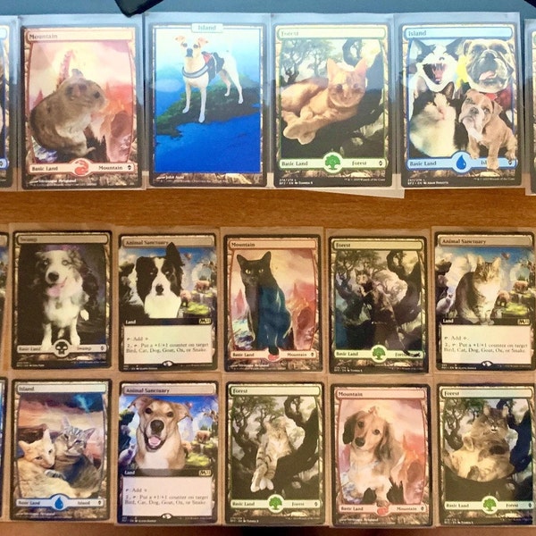 Personalized Pet Magic the Gathering Foil Land - Etsy
