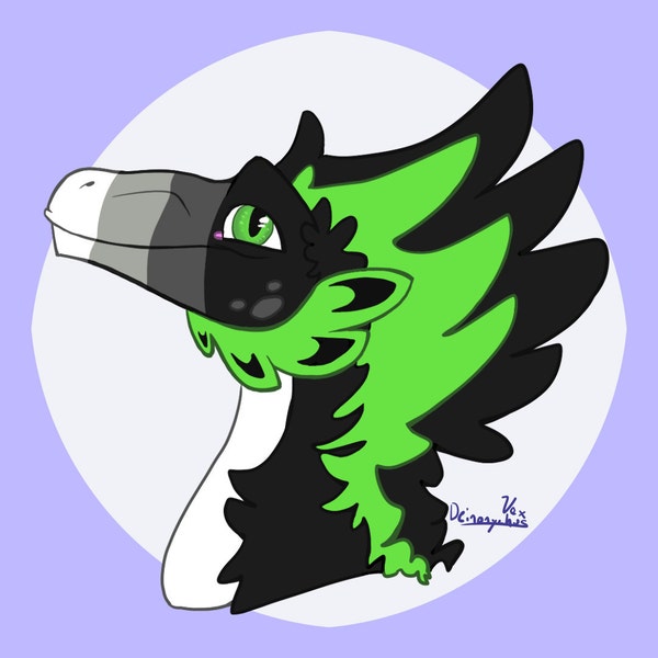 Furry Adopt Fluffy Raptor Dino Mask Fursona Character DIGITAL DOWNLOAD ...