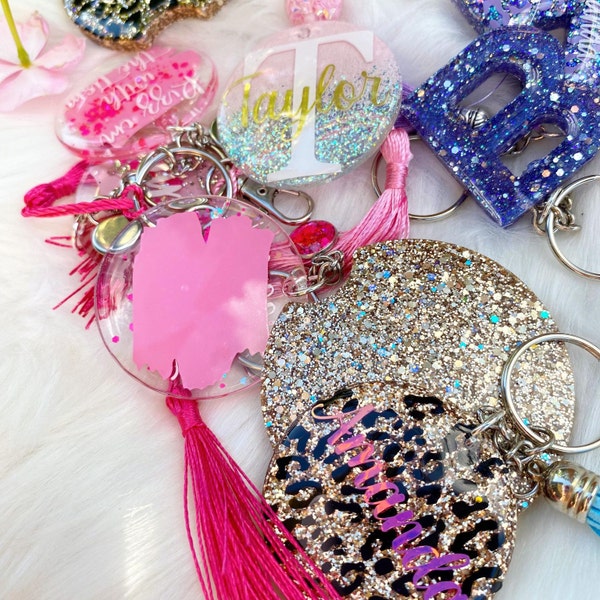 Glitter Pencil Keychain W/ Name - Etsy