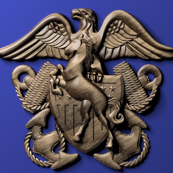 Navy Senior Chief Petty Officer SCPO Insignia 3D Stl File for CNC ...