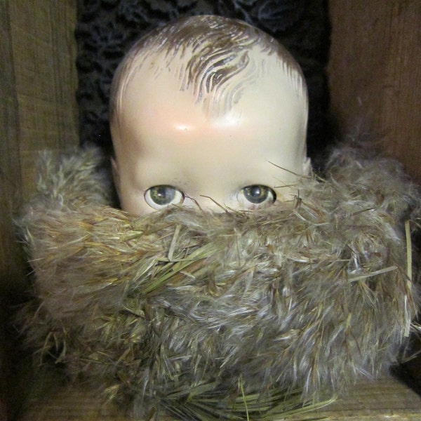 5 Handmade Christmas Picks Hand Painted Spun Cotton Santa Claus, Santa ...